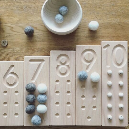Wooden Number Counting Boards | Montessori | Independent Living