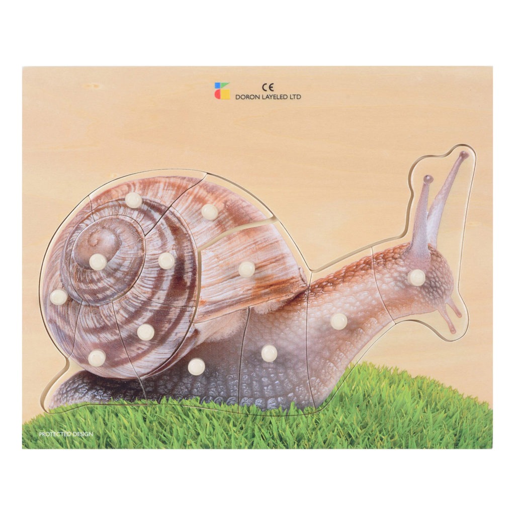 Snail Wooden Knobs Puzzle | Montessori | Independent Living