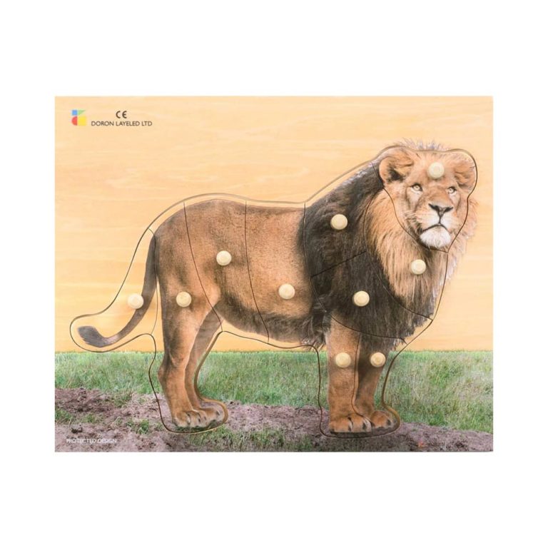 Lion Wooden Knobs Puzzle | Montessori | Independent Living